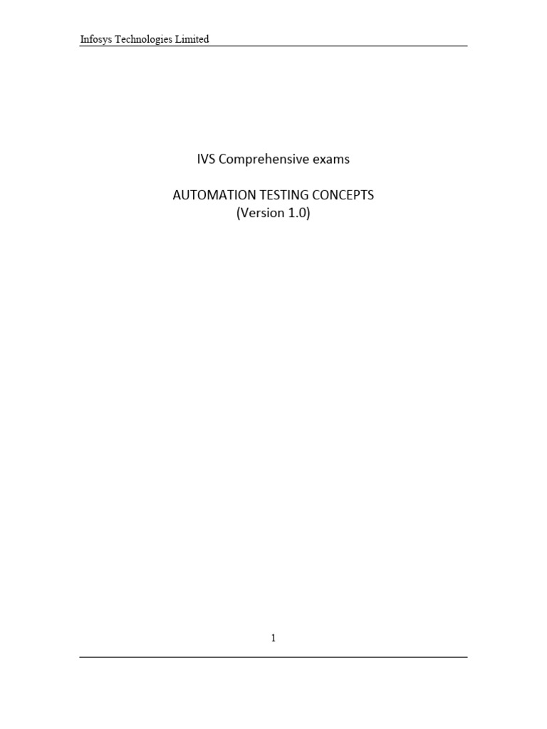 Automation Testing Concepts | PDF