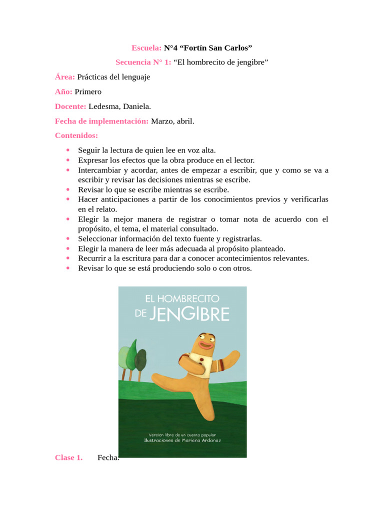 Sec n1 El Hombrecito de Jengibre | PDF