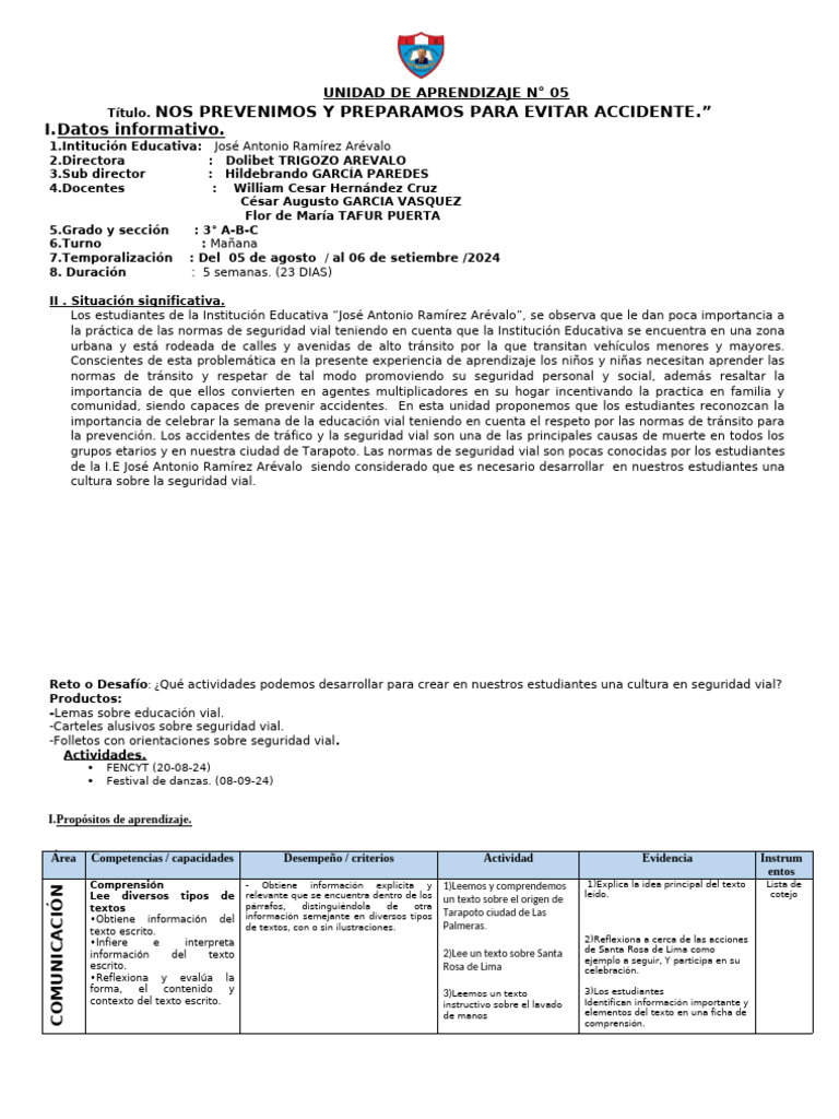 UNIDAD DE APRENDIZAJE N° 5 (4) (5) | PDF