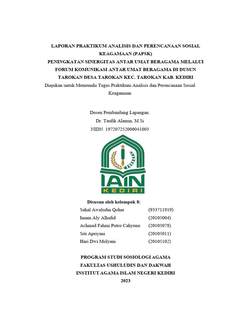 Laporan Praktikum Kelompok 8 | PDF