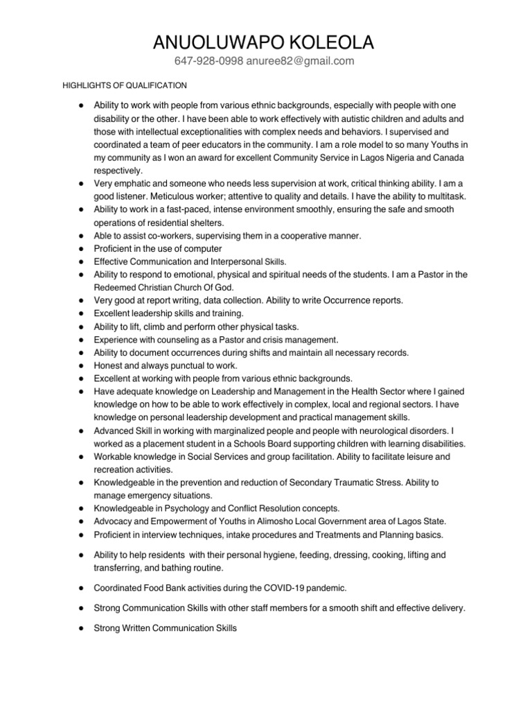 Highlights of Qualification | PDF | Leadership | Career & Growth