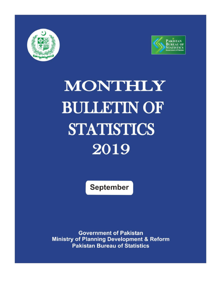 Monthly Bulletin of Statistics September 2019 | PDF