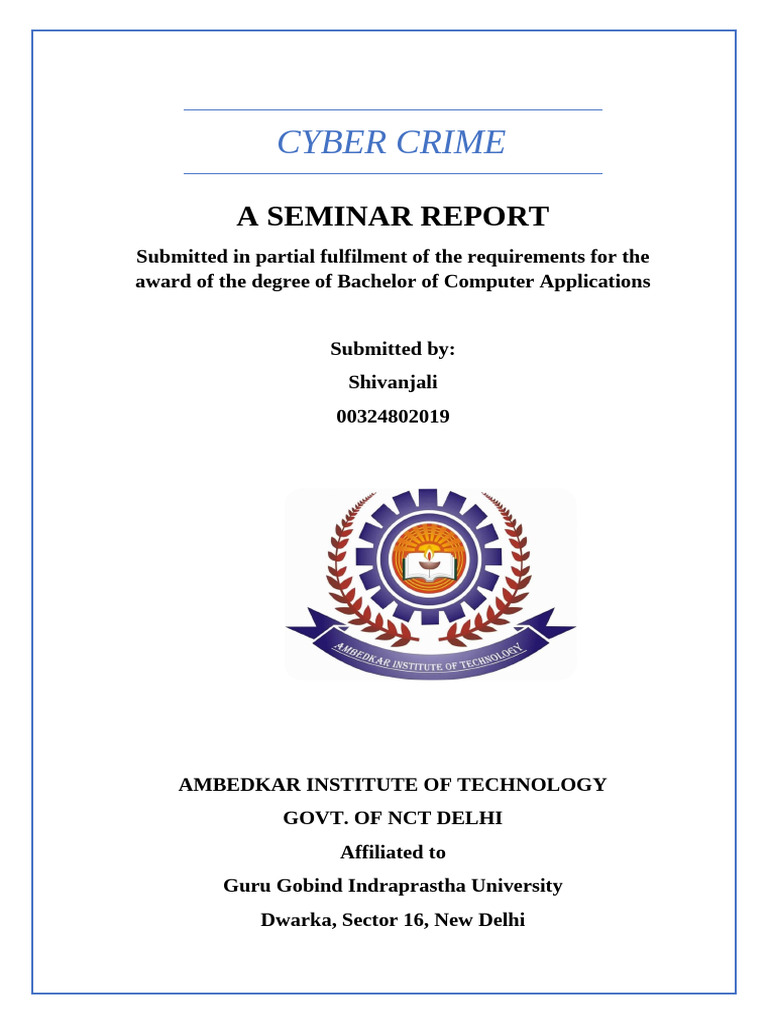 Seminar Report | PDF