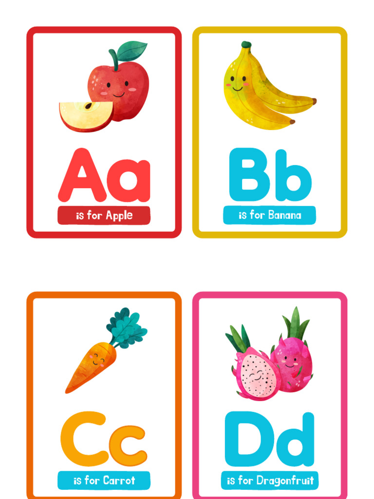Colorful and Illustrative Alphabet Flashcard.pdf | PDF