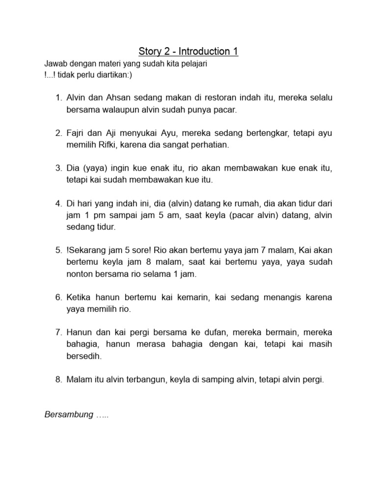 Story 2 - Introduction 1 | PDF