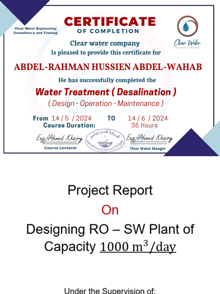 Course Certificate & Project Report | PDF