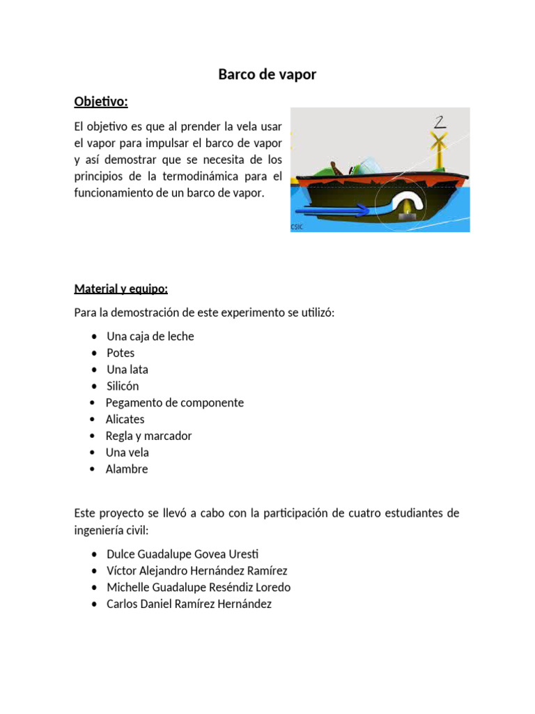 Barco de Vapor | PDF