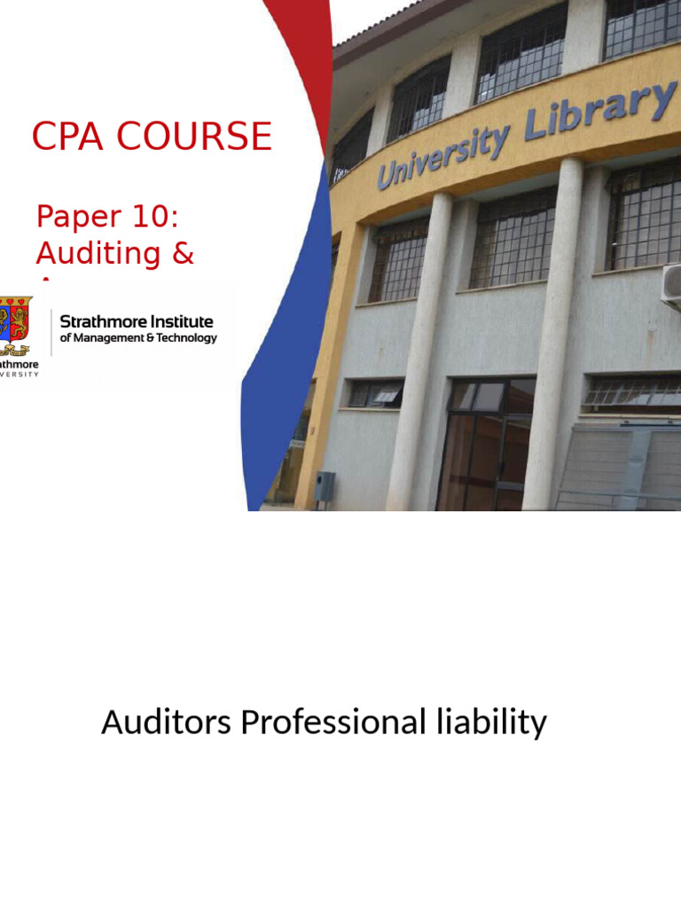 Topic 3 E Auditors Liability | PDF