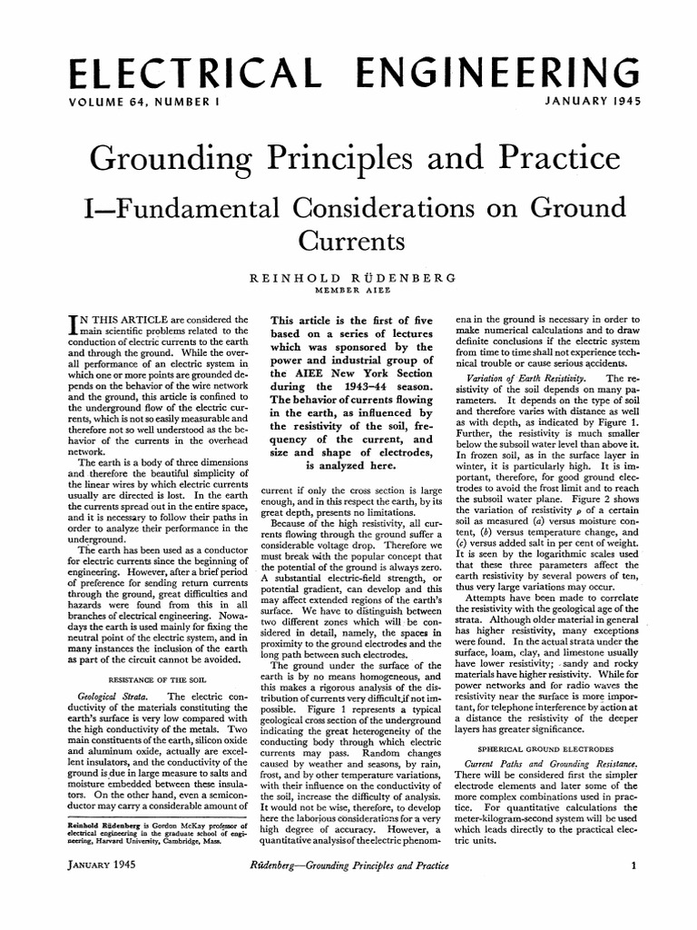 Grounding Principles and Practice I Fundamental Considerations On ...