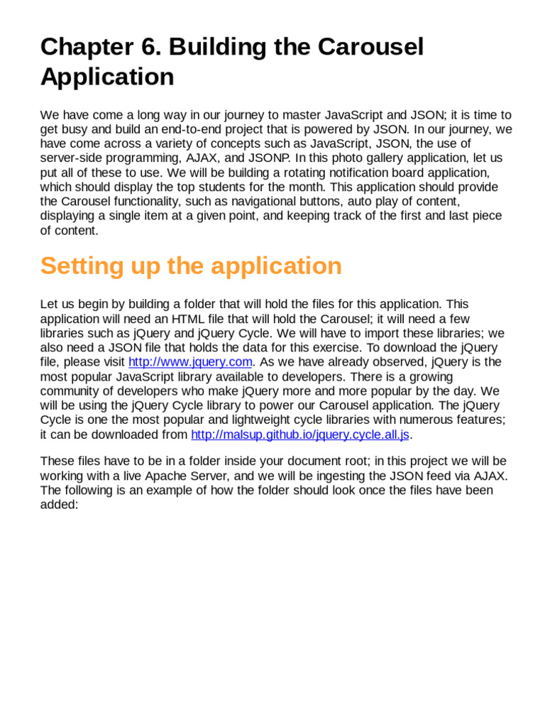 JavaScript and JSON Essentials - (6. Building The Carousel Application ...