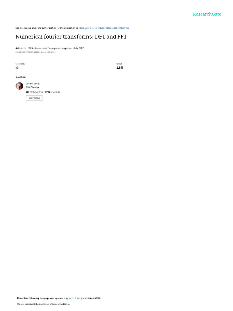 Numerical Fourier Transforms Explained | PDF | Discrete Fourier Transform | Science & Mathematics