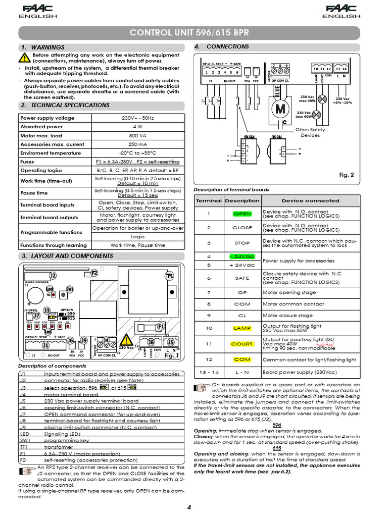 Control Unit 596 - 615 - BPR | PDF