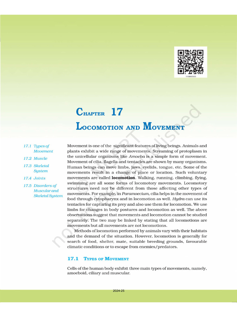 CHAPTER 17 Locomotion and Movement | PDF