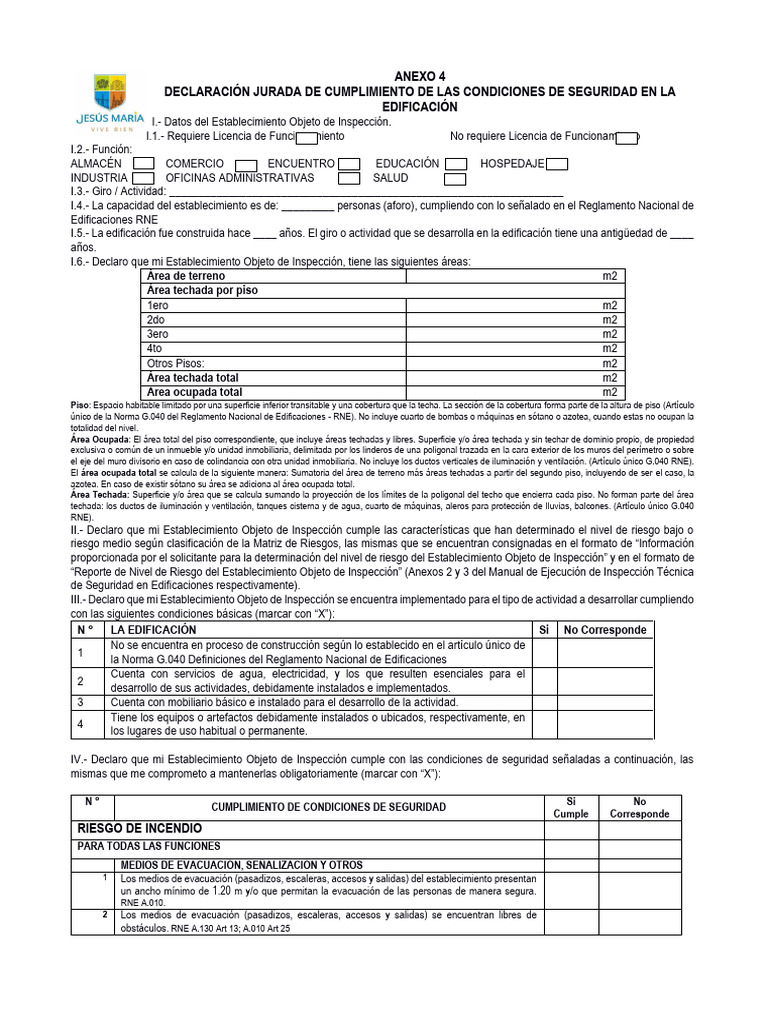 anexo-4-declaracion-jurada-ITSE-posterior | PDF