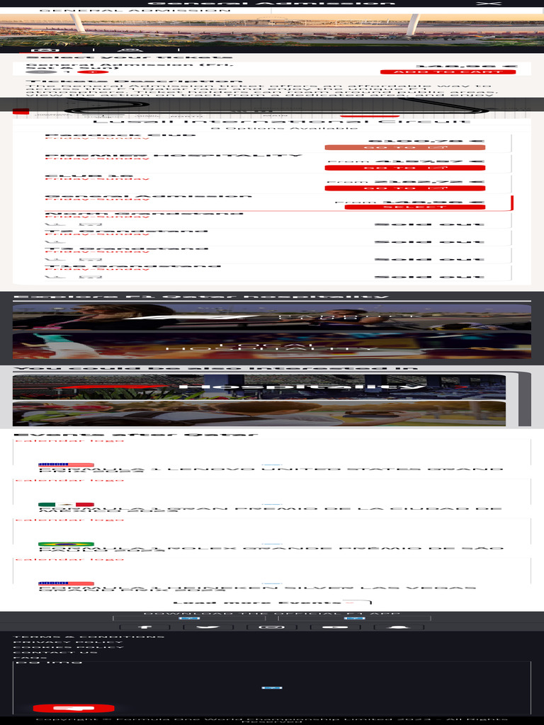F1® Qatar Tickets | PDF