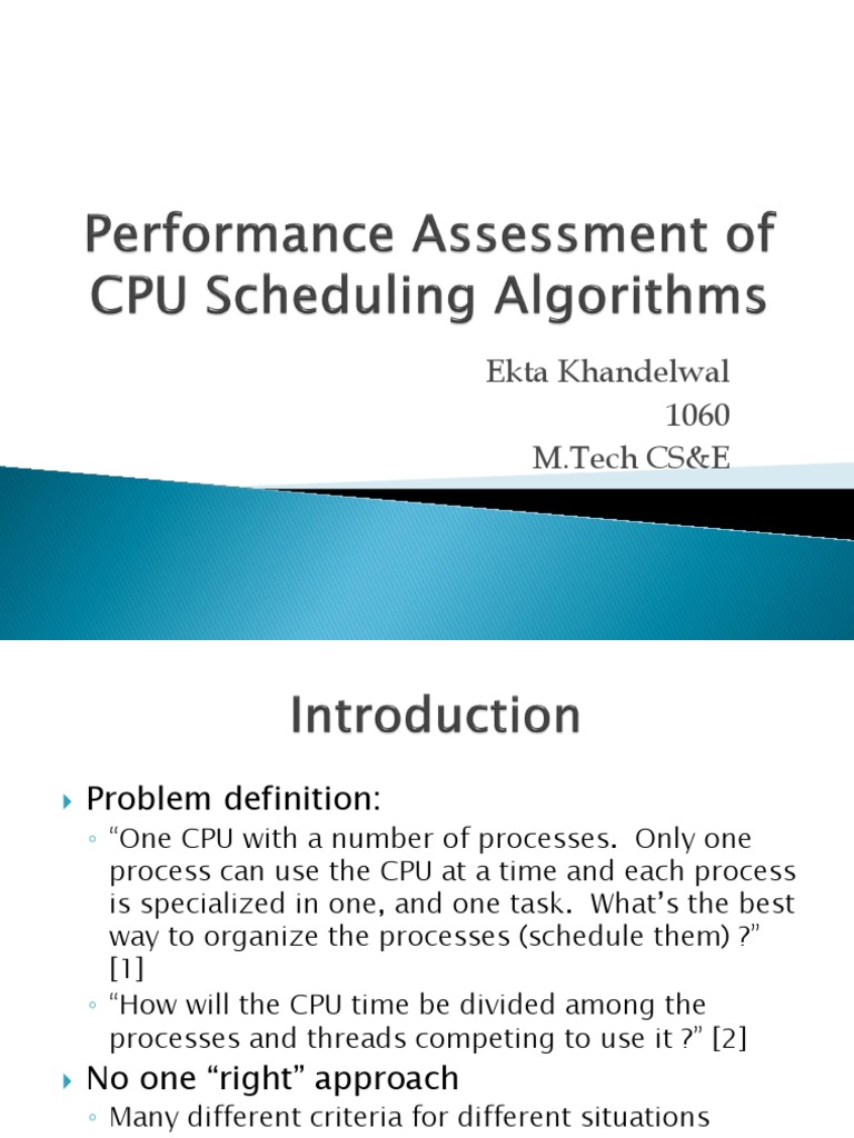 Ekta Khandelwal 1060 M.Tech CS&E | PDF | Scheduling (Computing ...