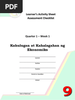 Araling Panlipunan 9 - Quarter 1 - Module 1 | PDF