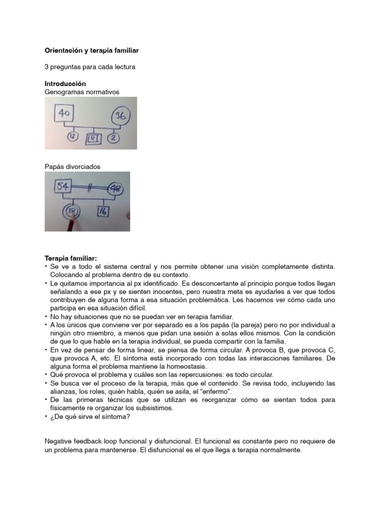 Terapia Familiar: Enfoques y Técnicas | PDF | Feedback | Control Theory