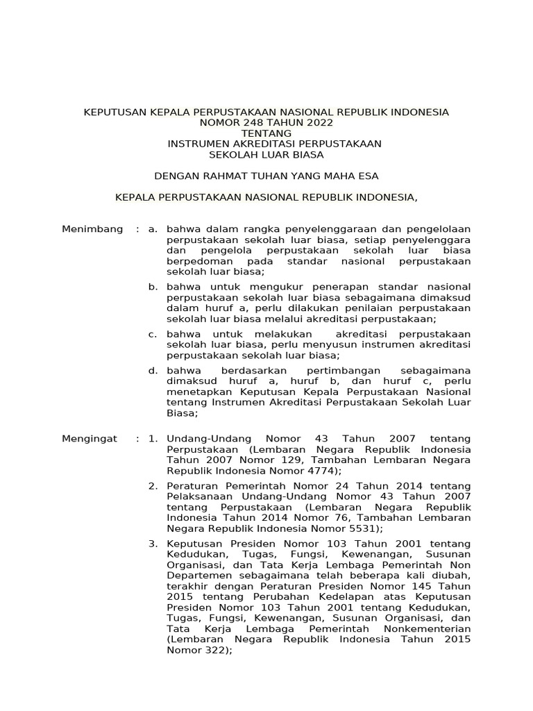 Instrumen Akreditasi SLB | PDF