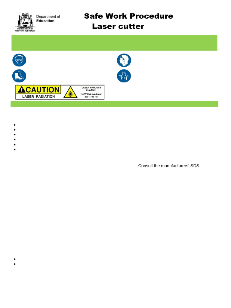 Laser+Cutter+Safe+work+procedure | PDF