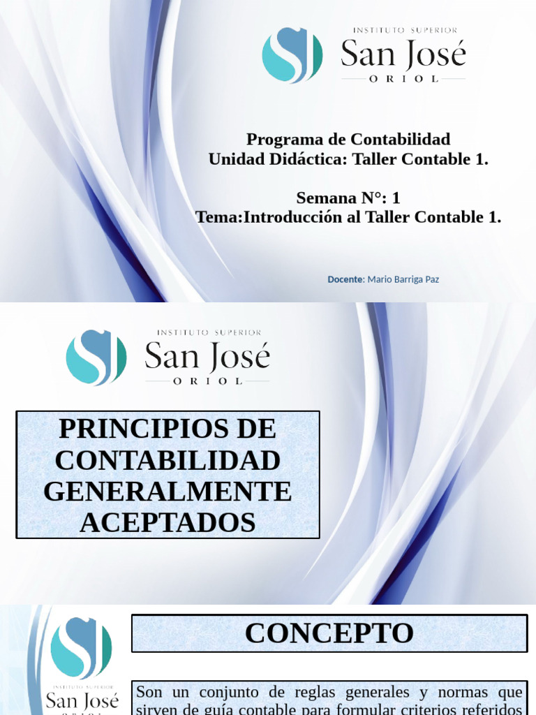 Sesion 1 Principios de Contabilidad Generalmente Aceptados-Pcga | PDF