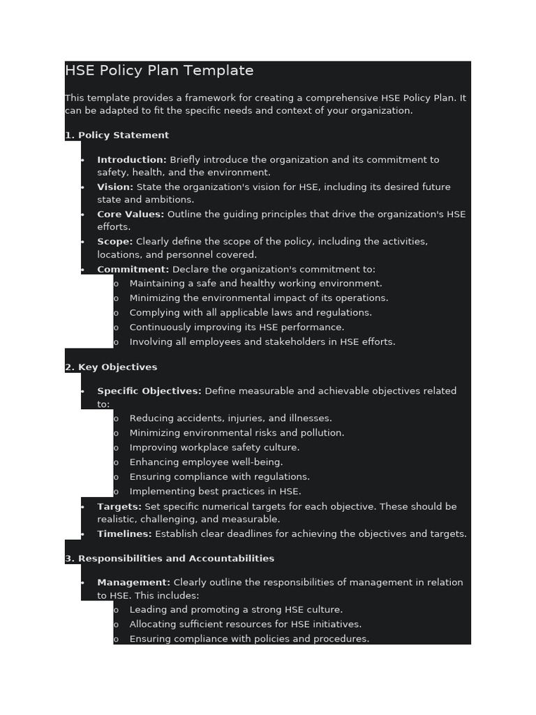 HSE Ploicy | PDF