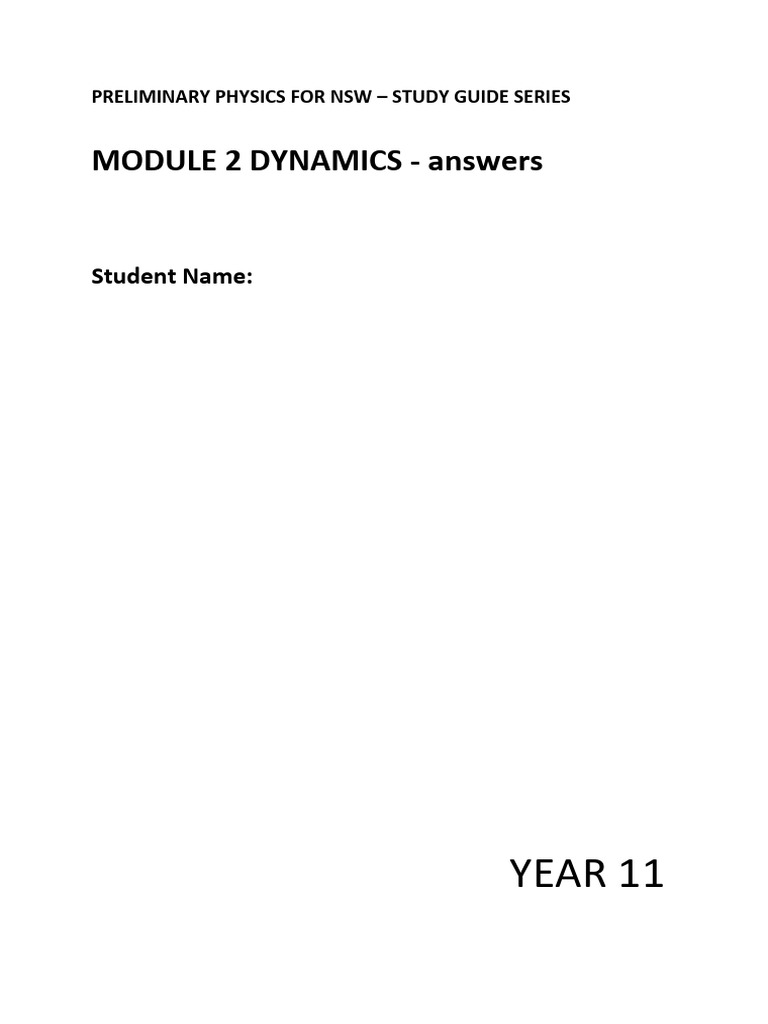 Module 2 Dynamics Answers | PDF
