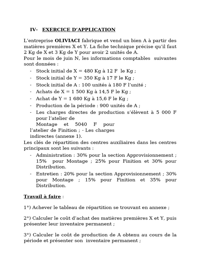 Iv-Exercice D'Application | PDF
