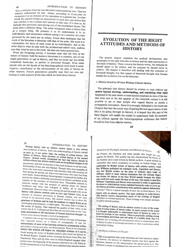 HIS 101 Attitudes and Methods of History | PDF