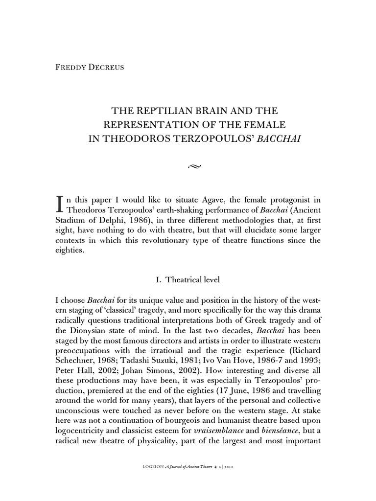 DECREUS The Reptilian Brain 0 | PDF