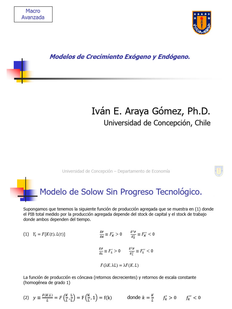 Sesion Modelos de Crecimiento Exogeno y Endogeno 2024 | PDF
