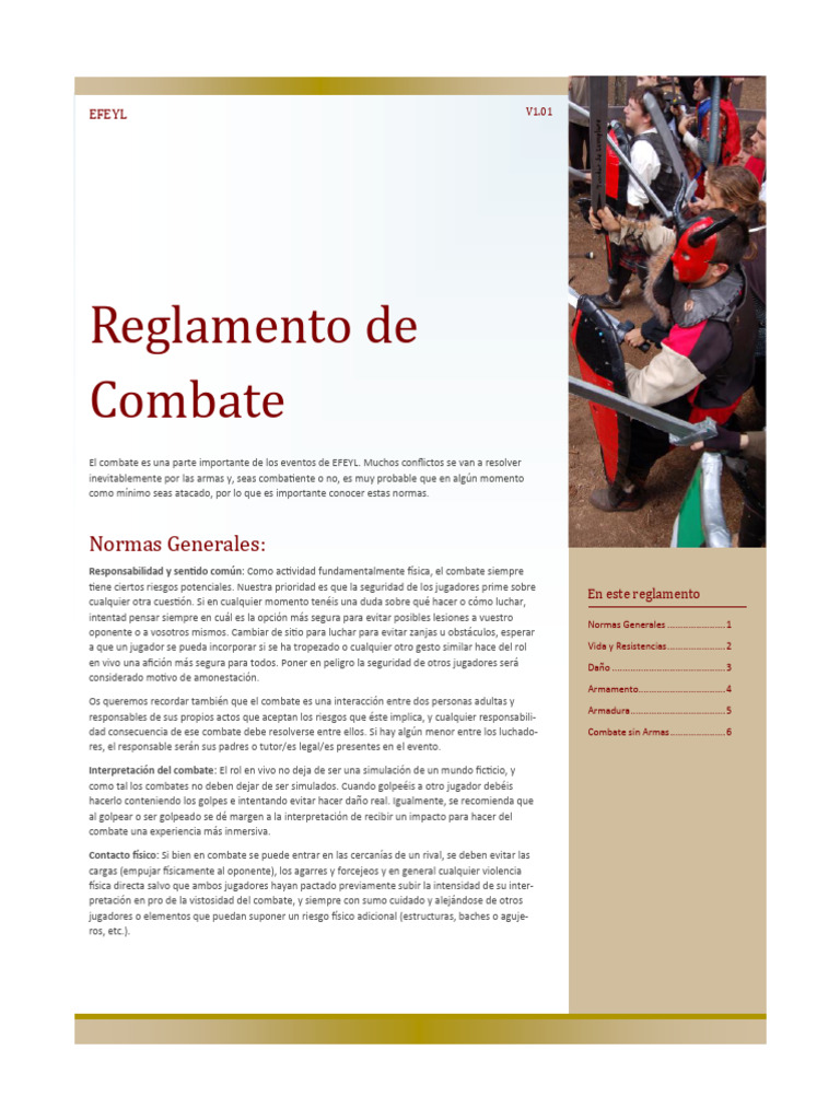 3 Reglamento de Combate | PDF