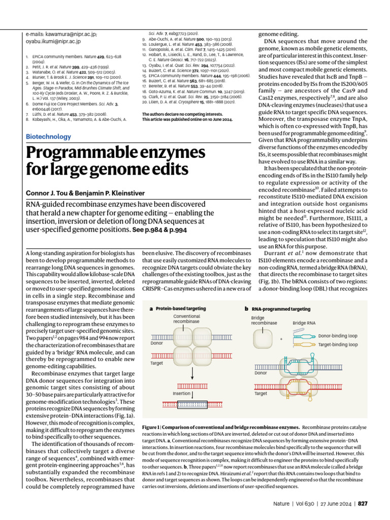 Programmable RNA-guided Enzymes For Next-Generation Genome Editing ...