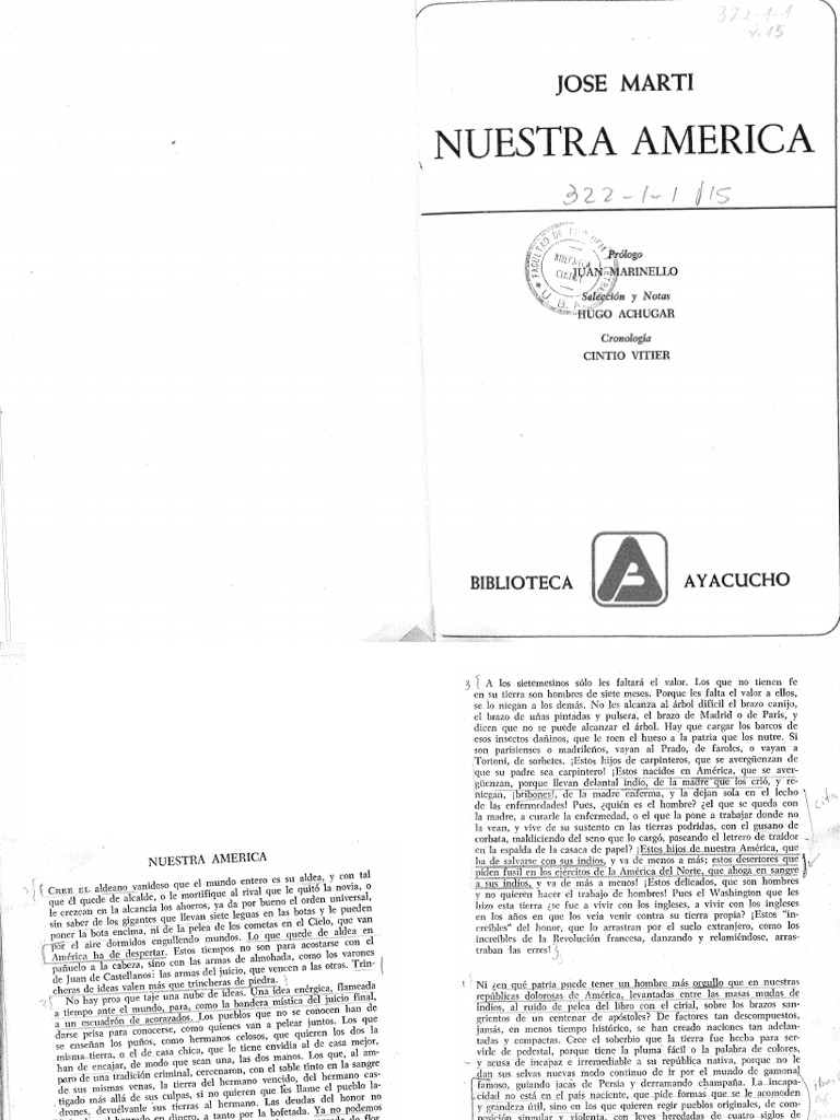Martí - Nuestra América | PDF