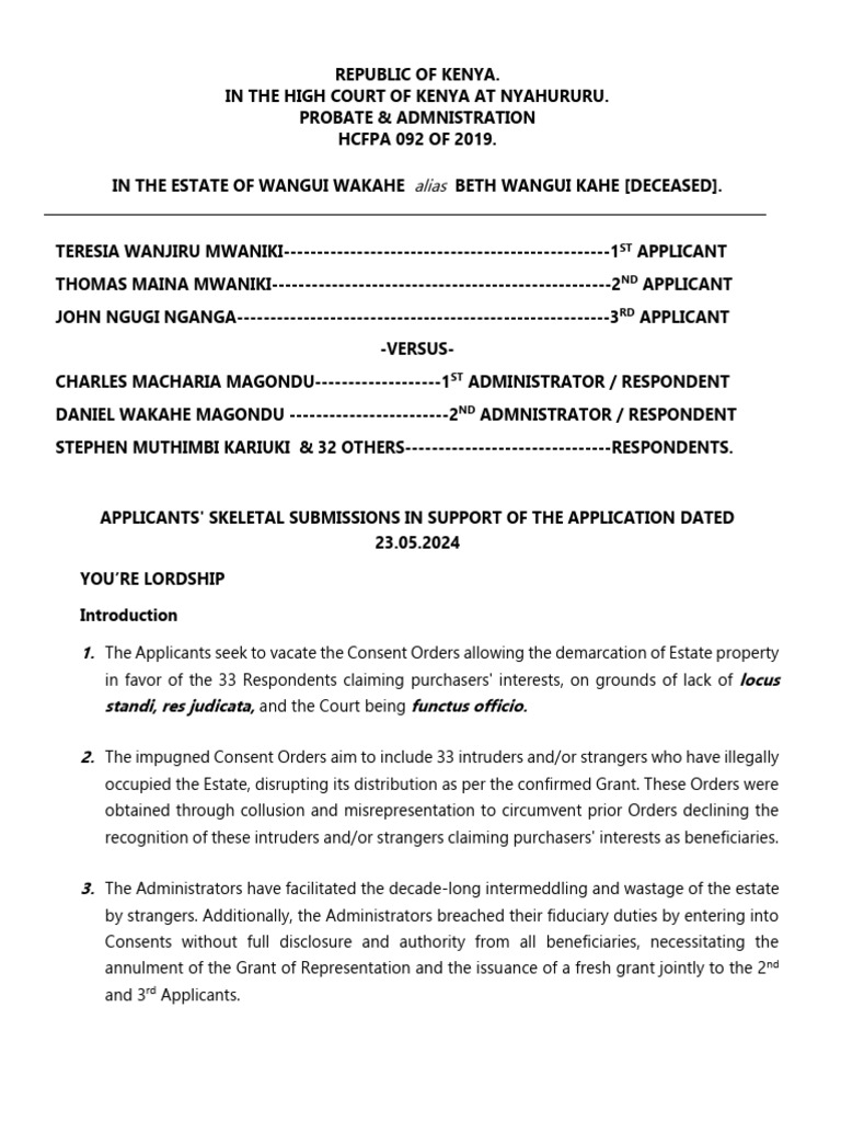 Final Nyahururu Hcpa 092 of 2017. Estate of Beth Wangui Kahe. 10.06,2024. Written Submissions ...