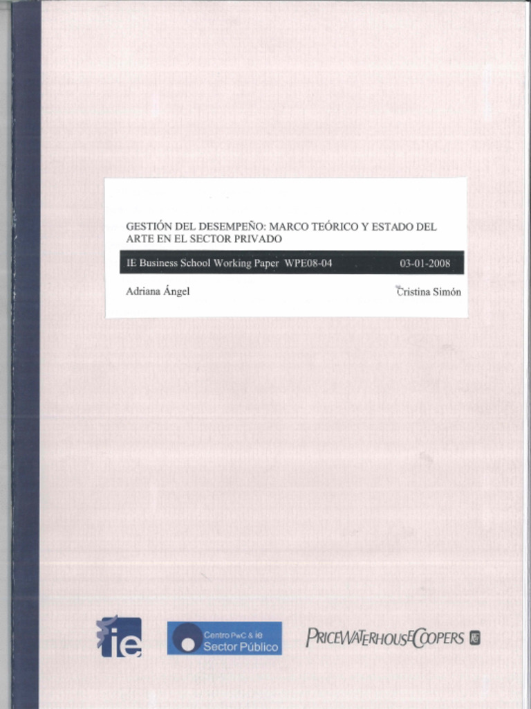 Gestión Del Desempeño - Working Papers PwC-IE | PDF