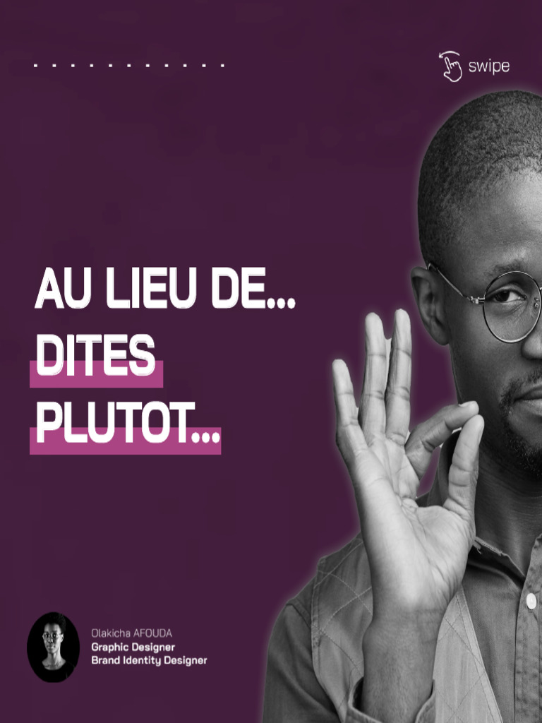 Au Lieu De, Dire Plutot | PDF