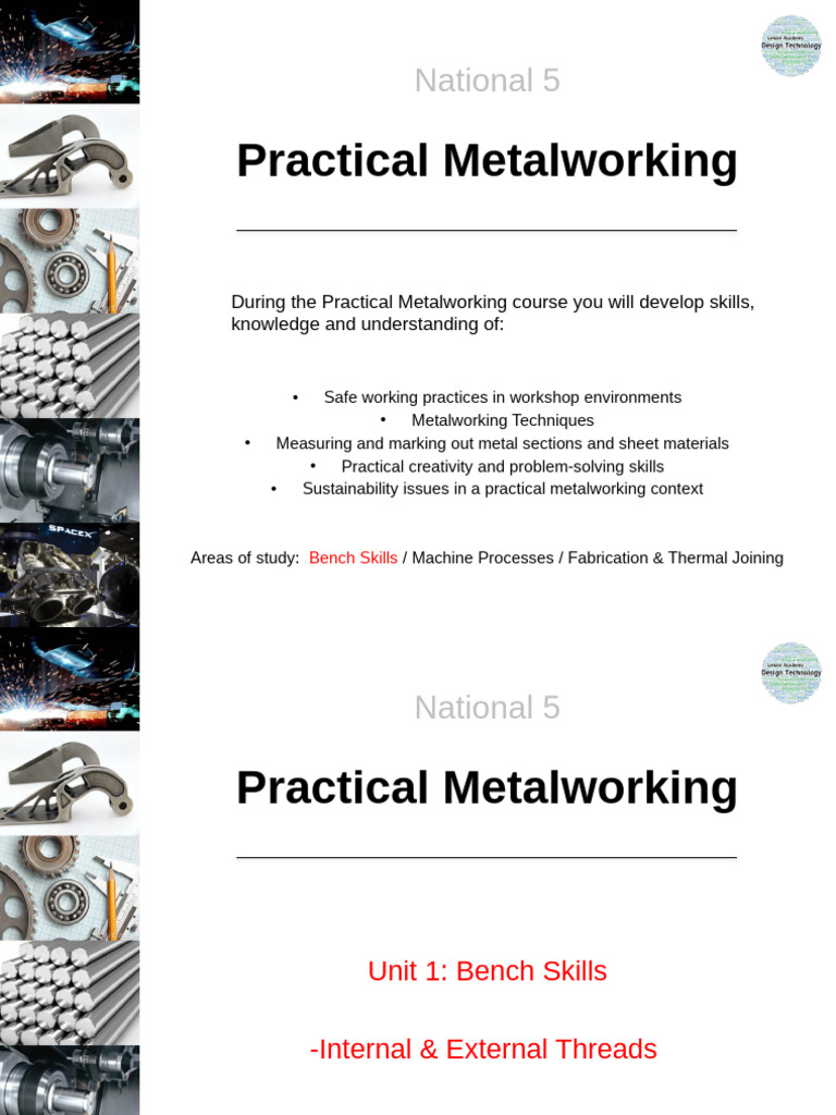3.5 PMW Unit 1 Tapping Threading After Model 12 | PDF