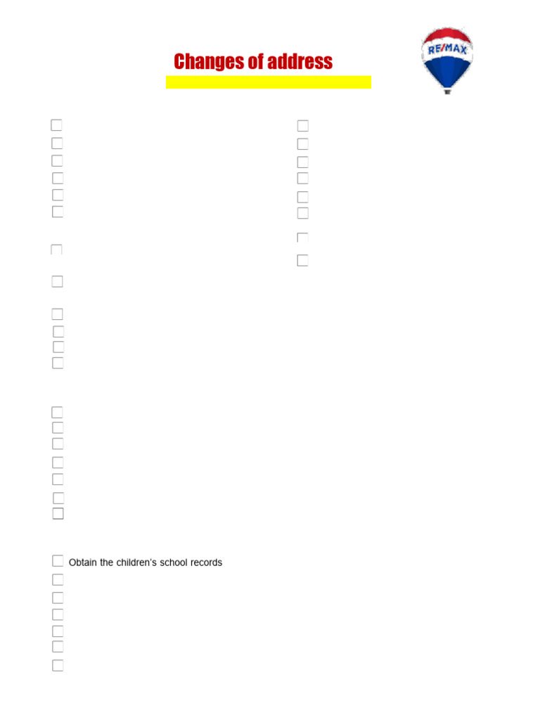 Address Changes | PDF