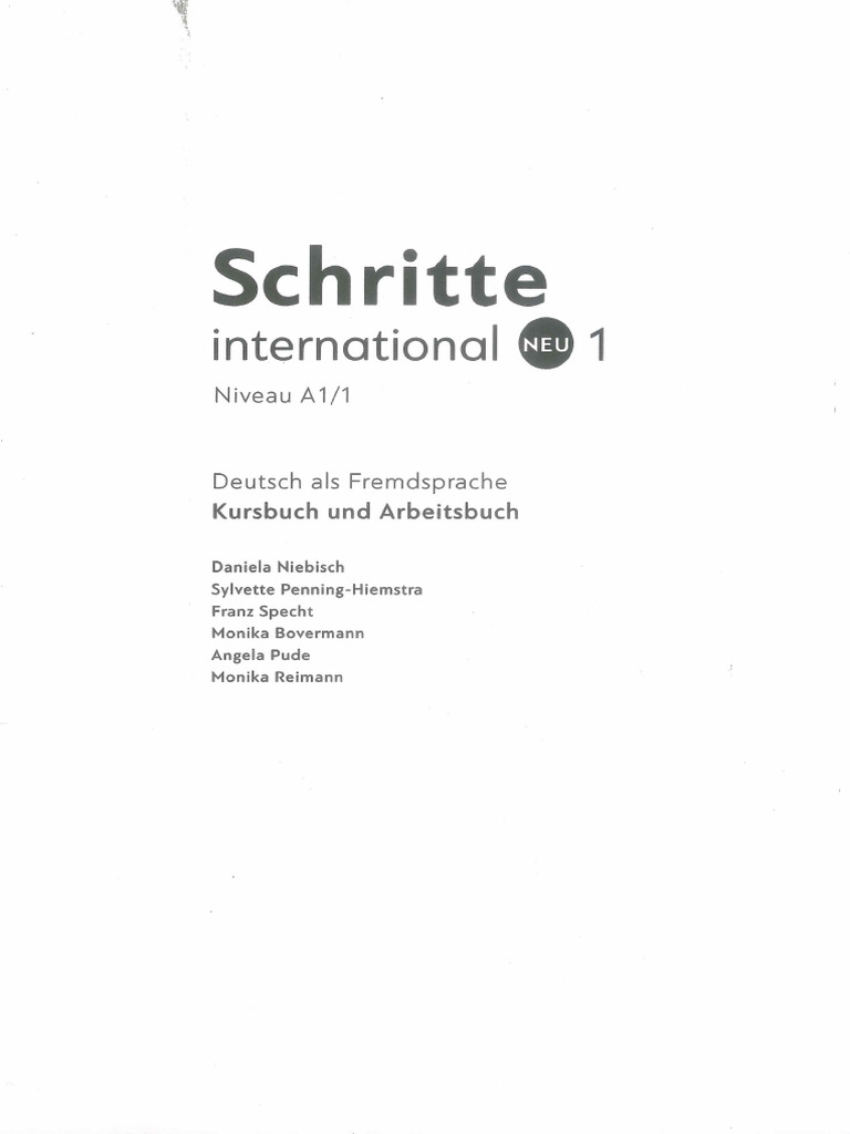Schritte 1 Neu A1.1 | PDF