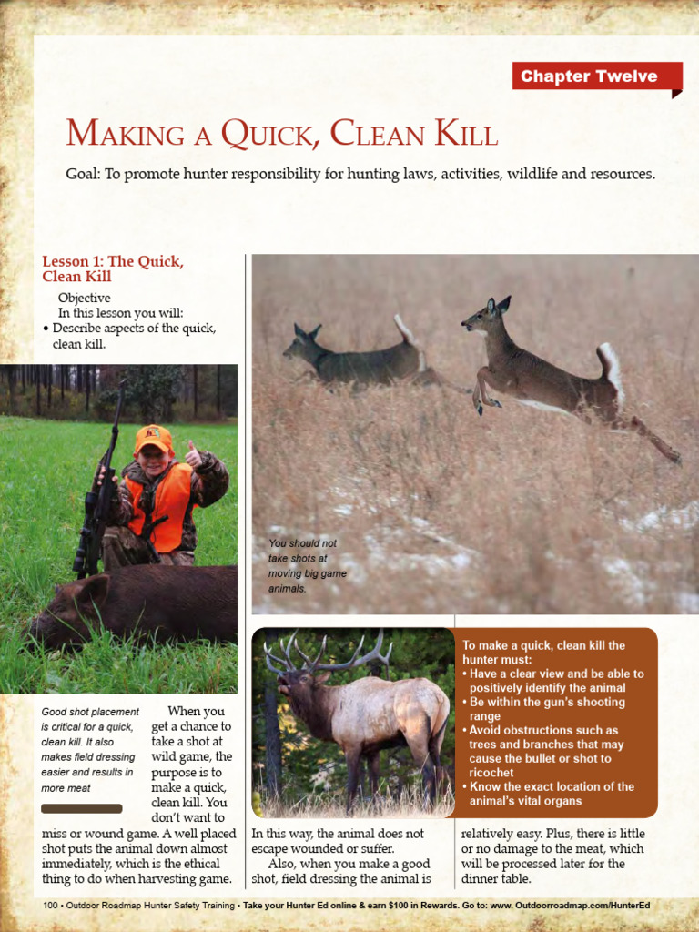 INTRODUCTION TO HUNTER EDUCATION Chapter Twelve | PDF