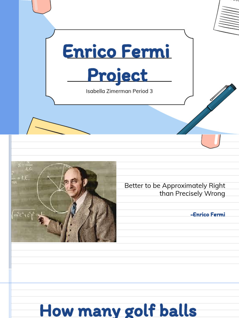 Enrico Fermi Project | PDF