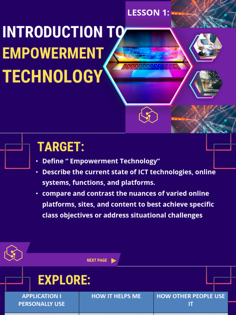 Lesson 1 Introduction To Empowerment Technology | PDF | World Wide Web ...