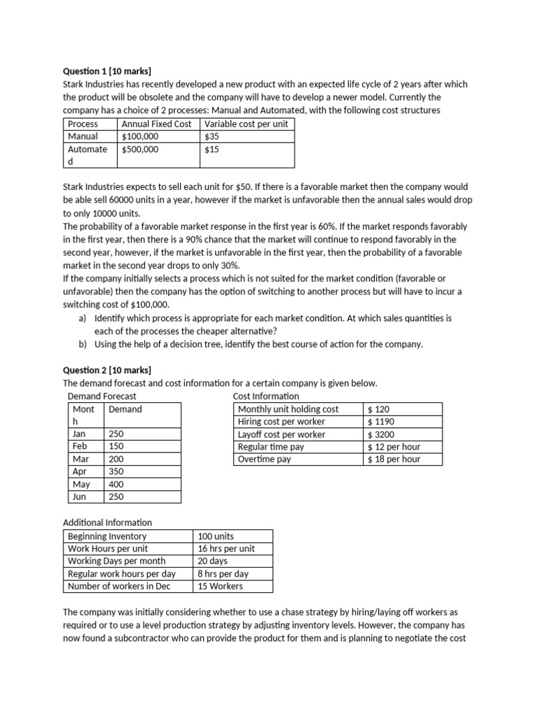End Semester 2018 Question Set | PDF