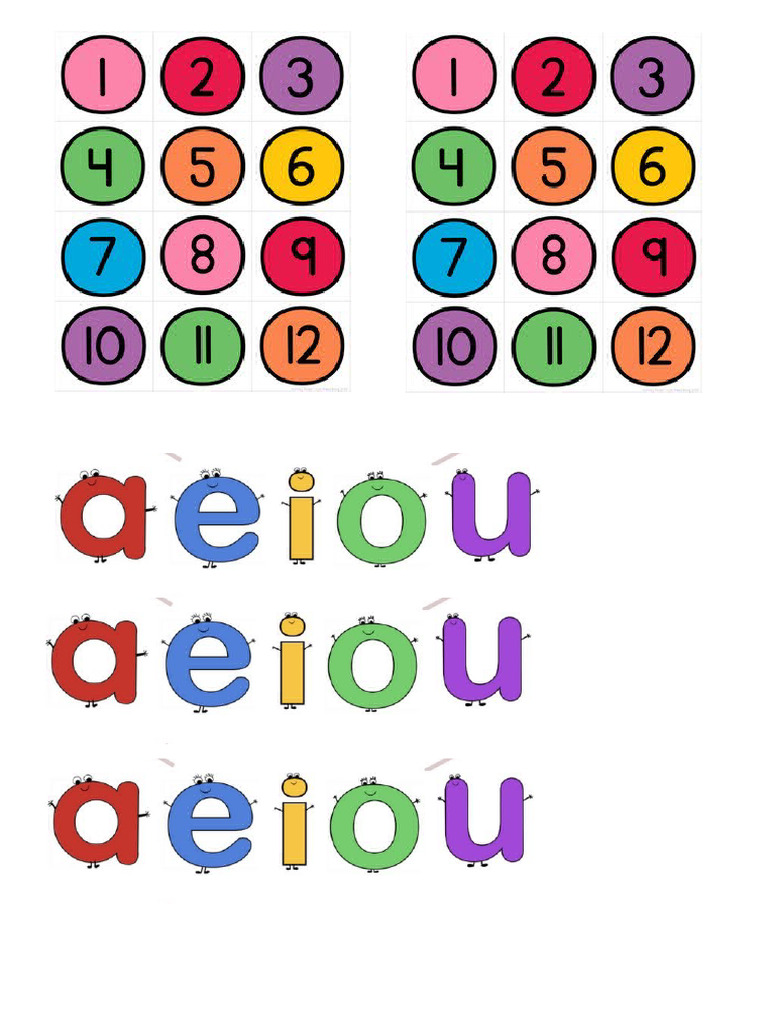 Numbers and Vowels | PDF
