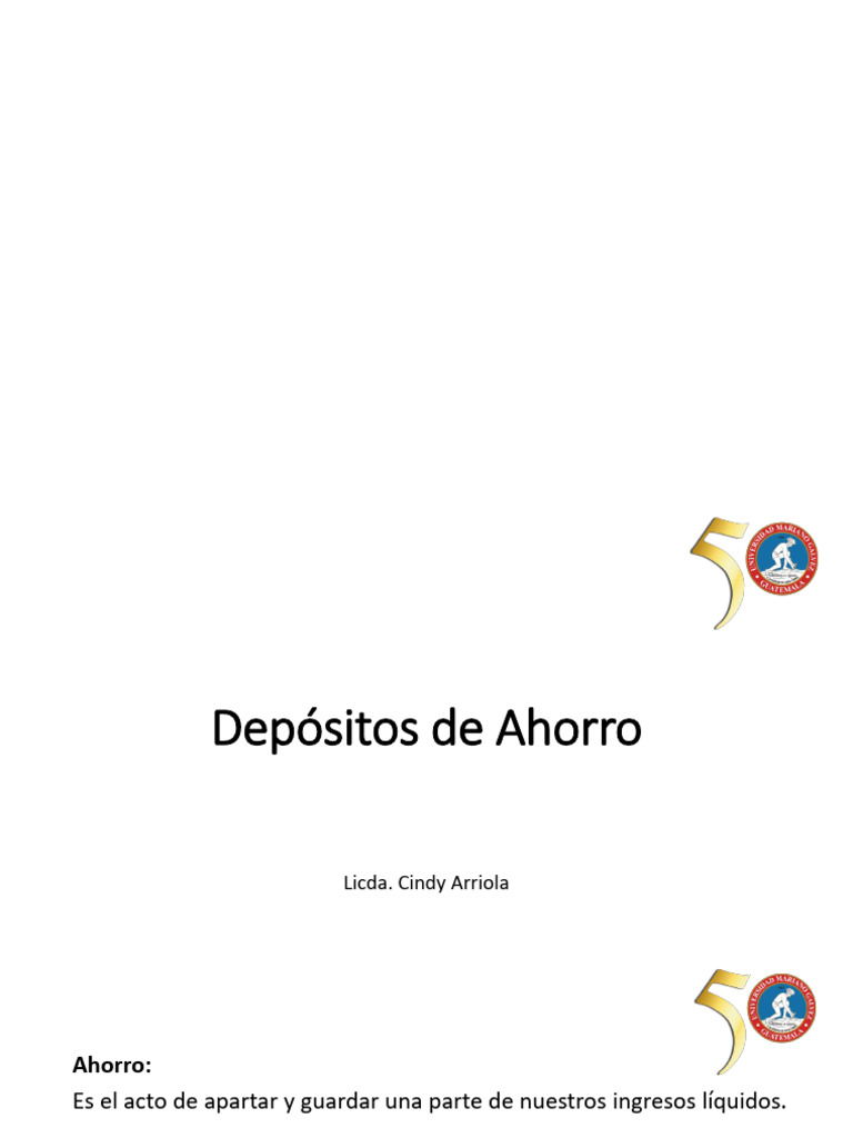 Depósitos de Ahorro | PDF