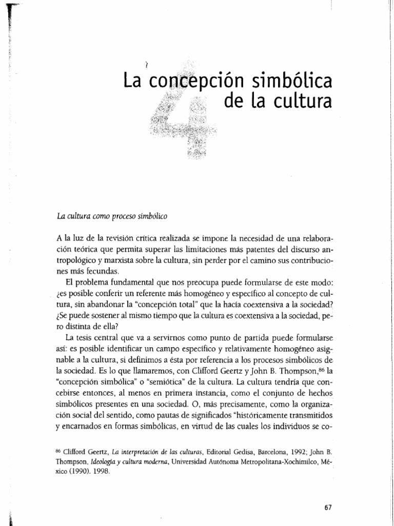 Gilberto Giménez (2005) - Teoría y Análisis de La Cultura-61-81 | PDF