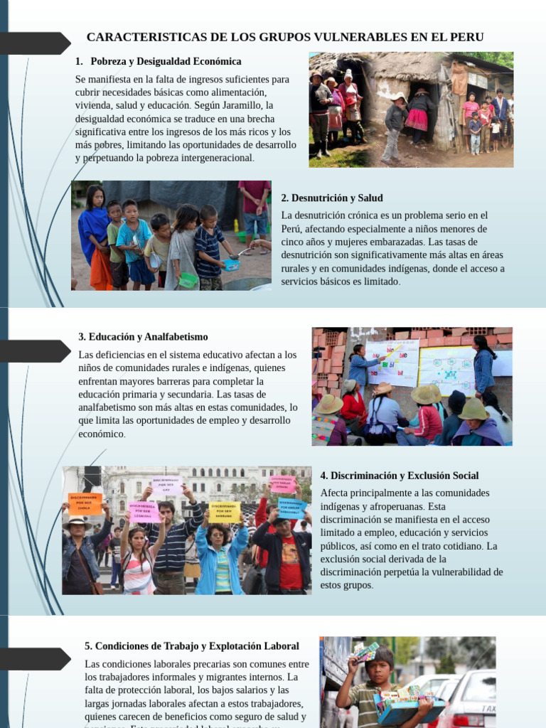 Caracteristicas de Los Grupos Vulnerables | PDF | Pobreza | Pobreza e ...