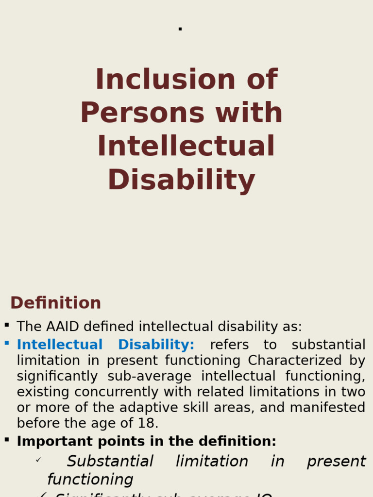 Intellectual Disability | PDF