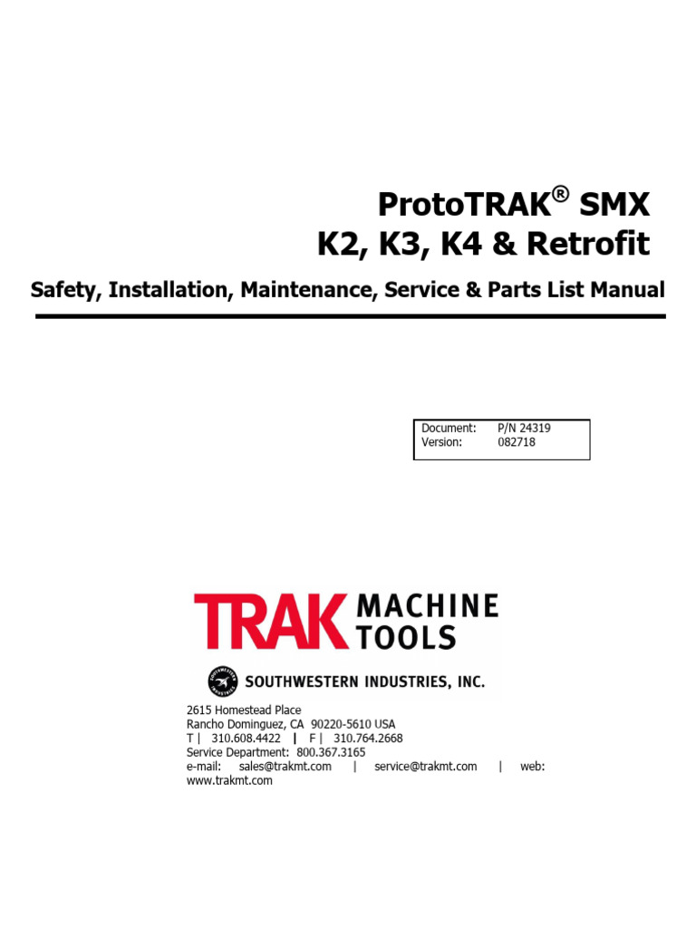 TrakMill SMX Service Manual | PDF